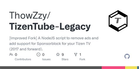 Github Thowzzy Tizentube Legacy Improved Fork A Nodejs Script To
