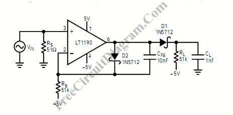Open Loop Fast Peak Detector Electronic Circuit Diagram