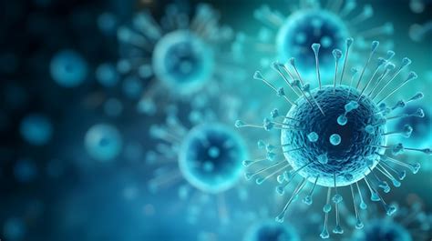 Premium Ai Image Virus Microscopic View Ai Generated