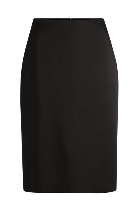 Boss Pencil Skirt In Lustrous Fabric Black