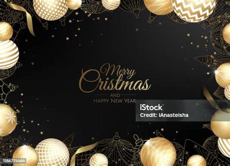 메리 크리스마스와 새해 복 야 선물 상자 눈송이와 공 디자인과 함께 Xmas 배경 12월에 대한 스톡 벡터 아트 및 기타 이미지
