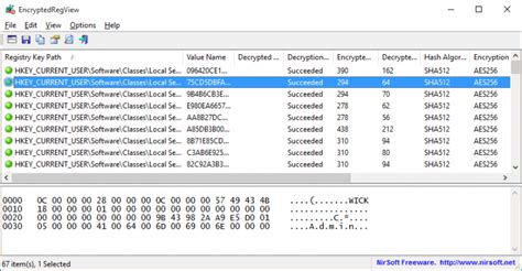 nirsoft s encryptedregview decrypts and displays secret registry data