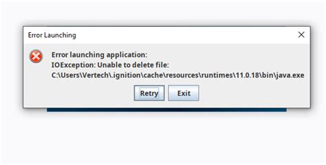 Ioexception Unable To Delete File Ignition Inductive Automation Forum