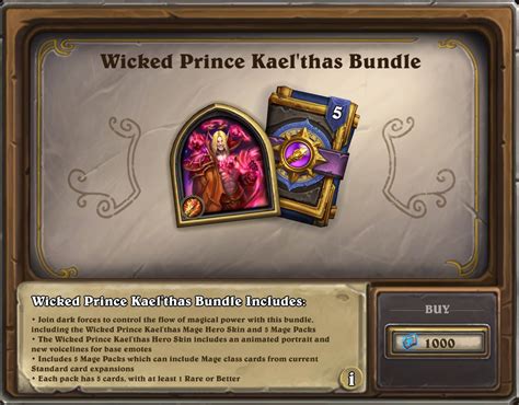 Shop Wicked Prince Kaelthas Bundle Hearthstone Top Decks
