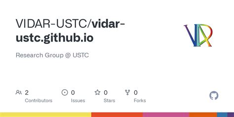 github vidar ustc vidar research group ustc