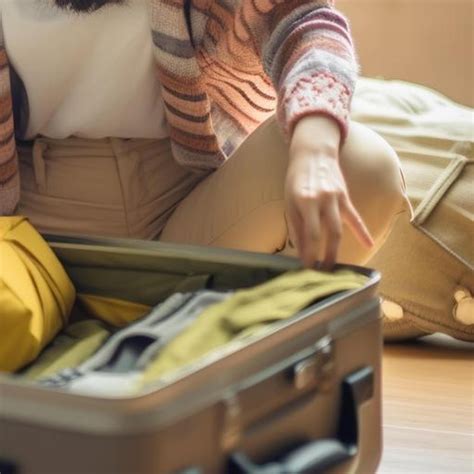 Premium Photo Girl Hand Folding Clothes Packing And Preparing Stuff