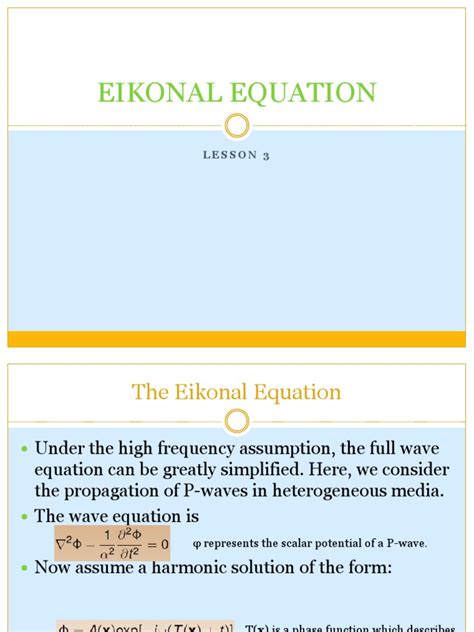 Eikonal Equation Pdf Waves Finite Difference