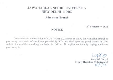 Jnu Admissions Through Cucet
