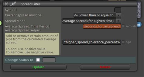 Average Spread X Filter Fxdreema