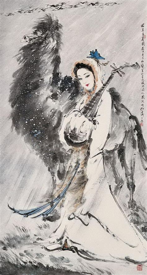 白伯骅人物作品欣赏《写意仕女图》3