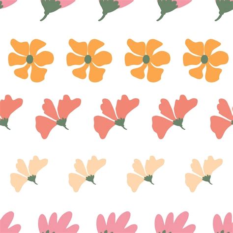 Premium Vector Vector Garden Flower Seamless Pattern Design Background For Wallpaper And Fabric