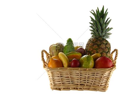 篮子中的外来水果饮食菠萝异国混合物情调食物可可维生素白色香蕉高清图片下载 正版图片320653659 摄图网