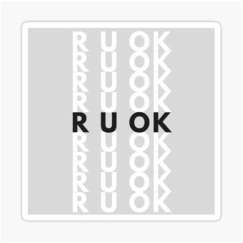 R U Ok Are You Okay Sticker For Sale By Famazir Redbubble