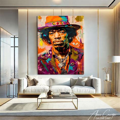Jimi Hendrix Wall Art Graffiti Art Canvas Music Wall Art Decor Jimi