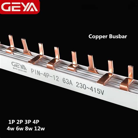 GEYA Red Copper Busbar For Distribution Box Circuit Breaker PIN TYPE MCB Connector Busbar