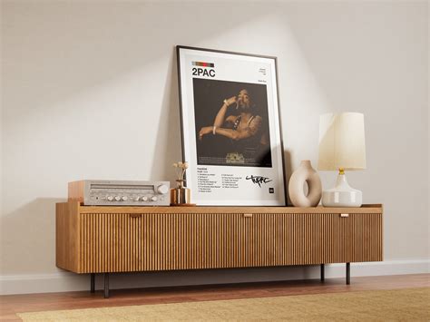 Tupac 2pac Tracklist Poster All Eyez On Me Minimal Album Cover Poster