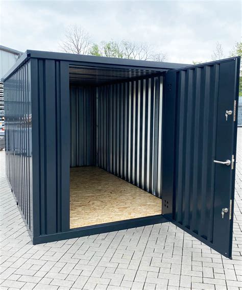 3m Lagercontainer Anthrazit Ral 7021 Mit Einflügeltür