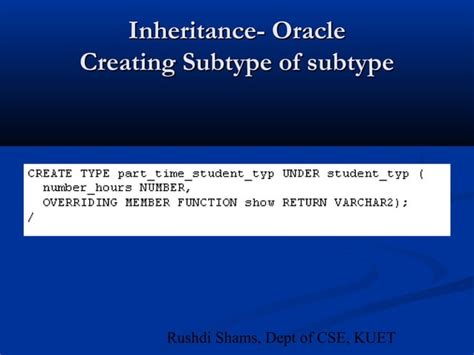 L14 L15 Object Oriented DBMS PPT