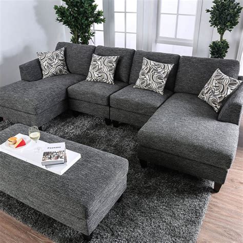 Fabric Modular 5pcs Sectional Sofa Bed Fatima Furniture