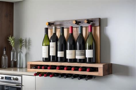 Premium Photo Diy Floating Wine Bottle Holder In A Contemporary Bar