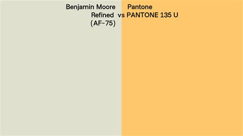 Benjamin Moore Refined AF 75 Vs Pantone 135 U Side By Side Comparison