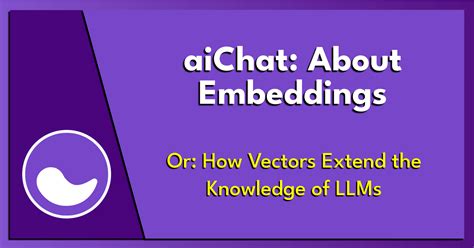 Aichat About Embeddings