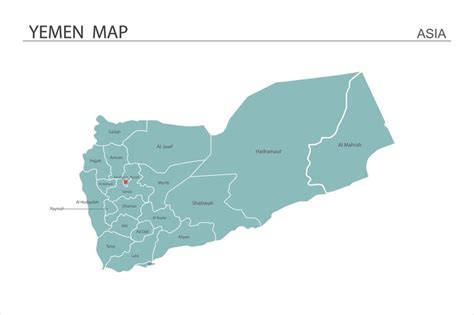 Premium Vector Yemen Map Vector Illustration Map Have All Province