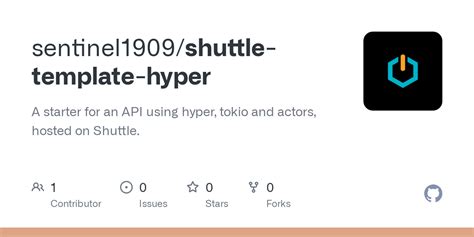 Github Sentinel1909shuttle Template Hyper A Starter For An Api