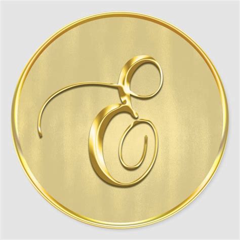 Gold Monogram E Seal Wedding Invitation Holiday Zazzle Gold Monogram Monogram Gold Ink