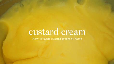 집에서도 쉽게 커스터드 크림 만들기 Custard Cream Recipe Youtube