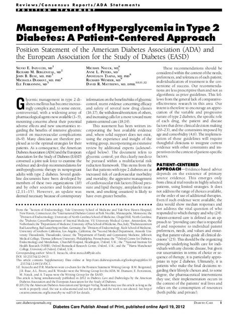 Ada Easd Guidelines 2012