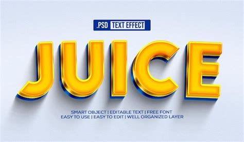 Free PSD Juice Text Style Effect Logo Psd Free Psd Psd