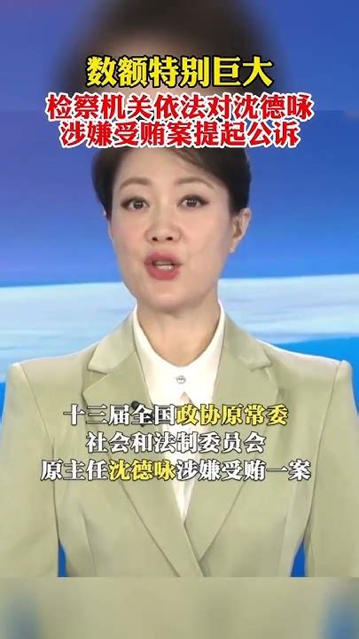 正部级“老虎”沈德咏被提起公诉 Youtube