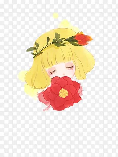 手绘闭眼少女插画png图片素材下载 图片编号qempvdkw 免抠素材网