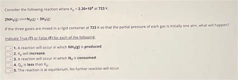 Consider The Following Reaction Where Kp 9 52102 At Chegg