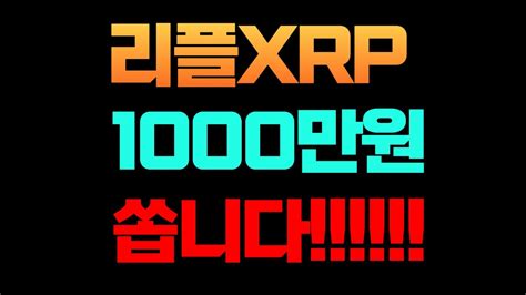 리플이 지금 쏩니다리플리플코인리플속보 Youtube