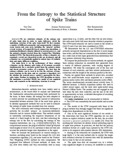 pdf statistical structure of spike trains dokumen tips