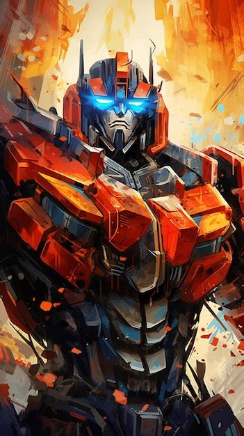 Premium Ai Image A Wall Poster With A Robot Transformer