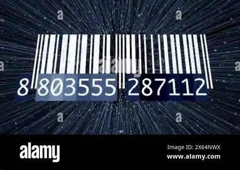 Digital Barcode Numbers Data Scanning Information Background Stock