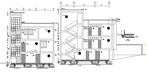 Building Structure 2d View Cad Construction Block Layout File In Dwg Format