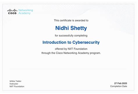 cybersecurity learning tech cyberawareness nidhi shetty