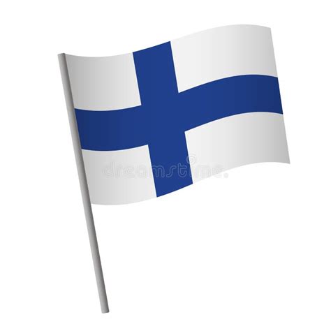 Icono De La Bandera De Finlandia Stock De Ilustración Ilustración De