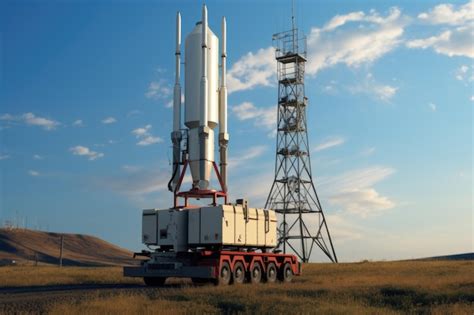 Premium Ai Image Ground Control Monitoring Reusable Rocket Systems