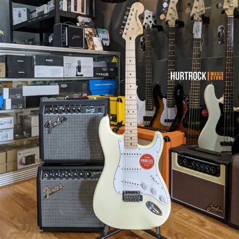 Jual Squier Fsr Affinity Stratocaster Olympic White Maple Fretboard
