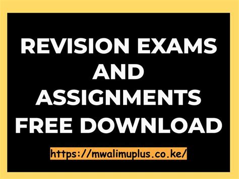 Revision Exams And Assignments Free Download