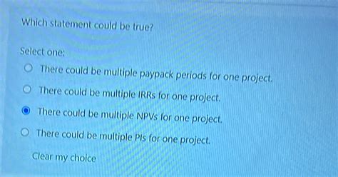 Solved Which statement could be true?Select one:There could | Chegg.com