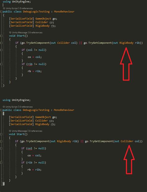 Double TryGetComponent Gives An Intellisense Error Questions Answers Unity Discussions