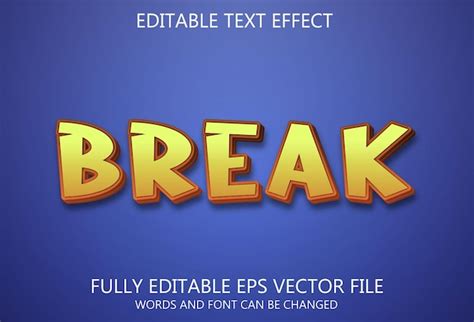 Premium Vector Break Text Effect