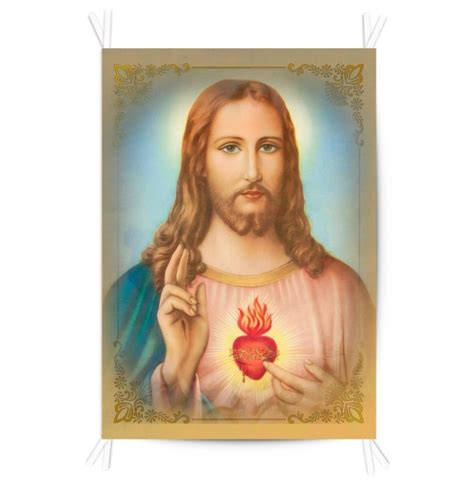 Colgadura Sagrado Corazón De Jesús 70x100