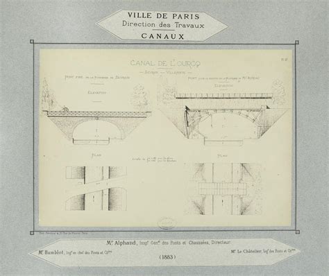 Narrowboat Dream On Plans Et Coupes Du Canal De Lourcq 1883